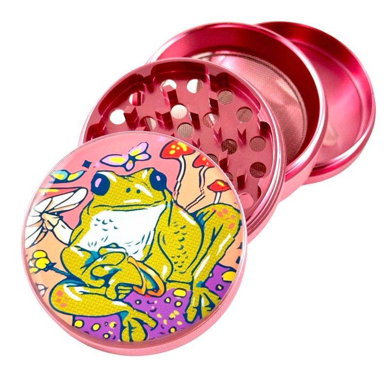 Pink Grinder 4 Piece, Herb Grinder 4 Layer, Grinder and Stash Jar Set ...