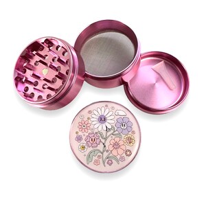 Cute Flower Grinder, Grinder With Catcher, Large Herb Grinder - Etsy