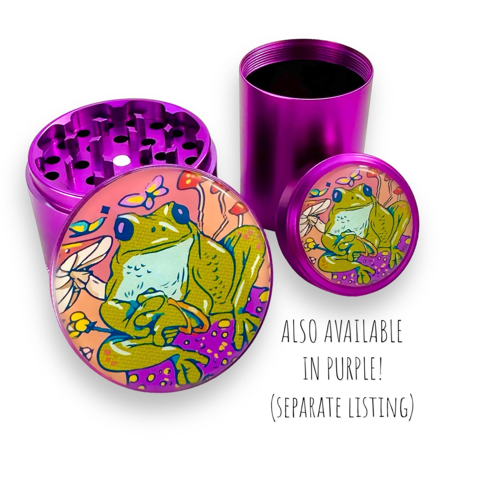 Pink Grinder 4 Piece, Herb Grinder 4 Layer, Grinder and Stash Jar Set ...