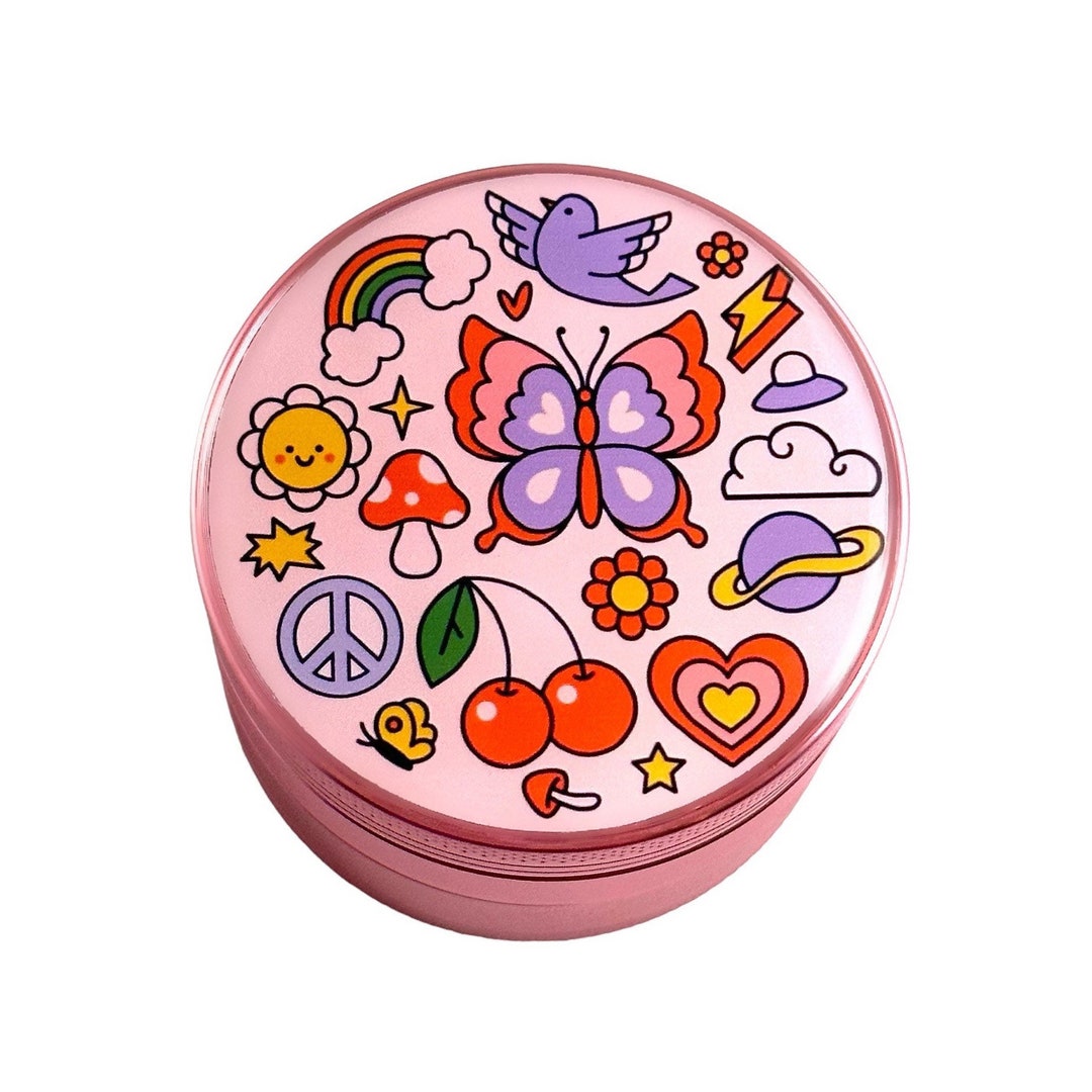Cute Grinder Girly Herb Grinder Groovy Herb Grinder Retro - Etsy