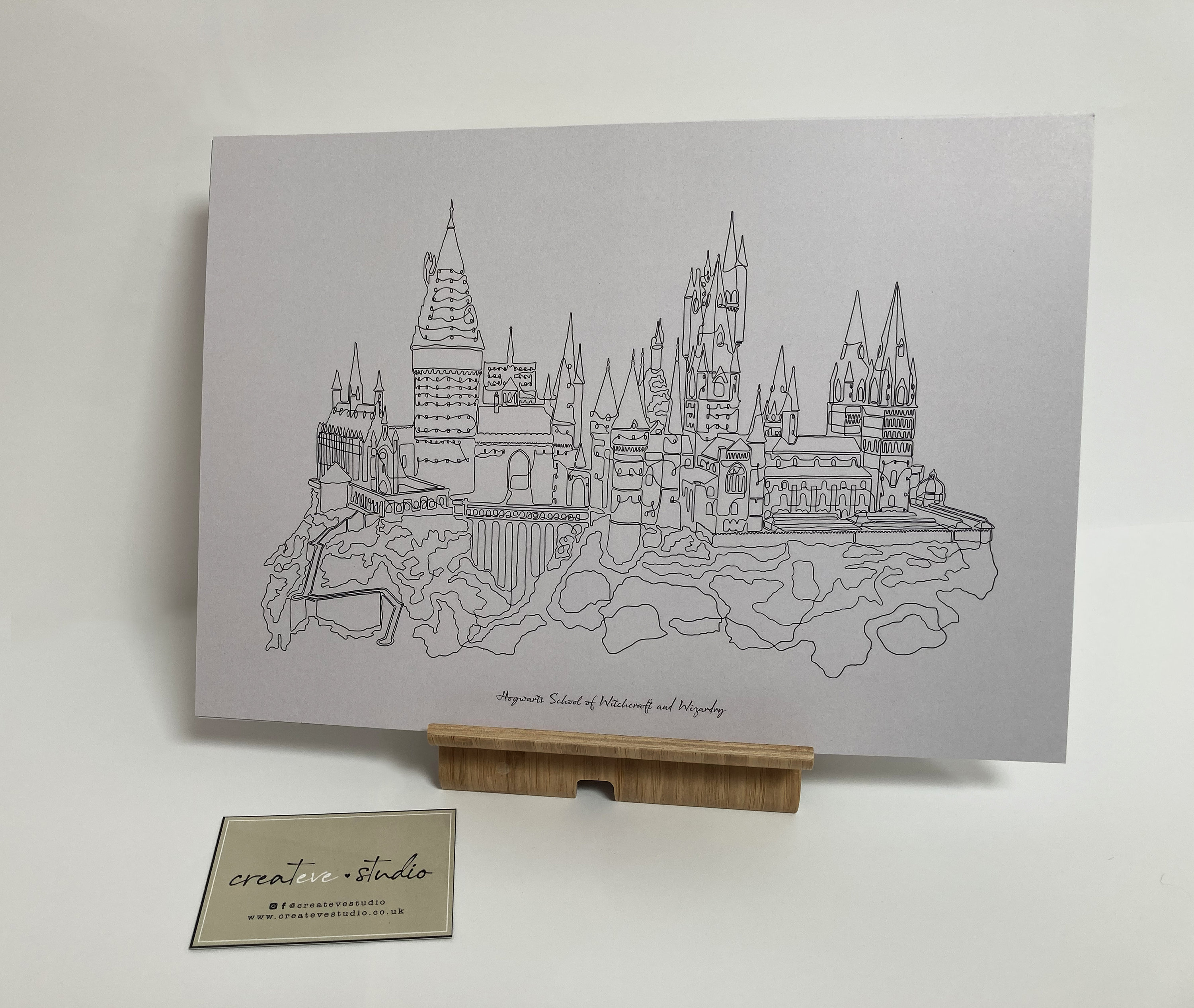 Hogwarts Line Drawing