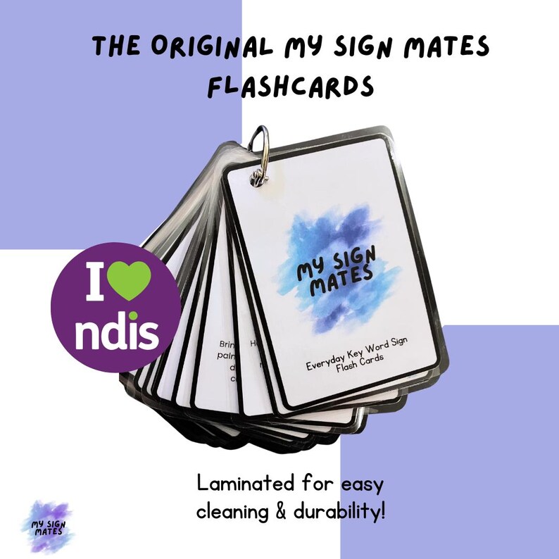 Laminated Resource My Sign Mates Key Word Sign Flashcards Communication ...