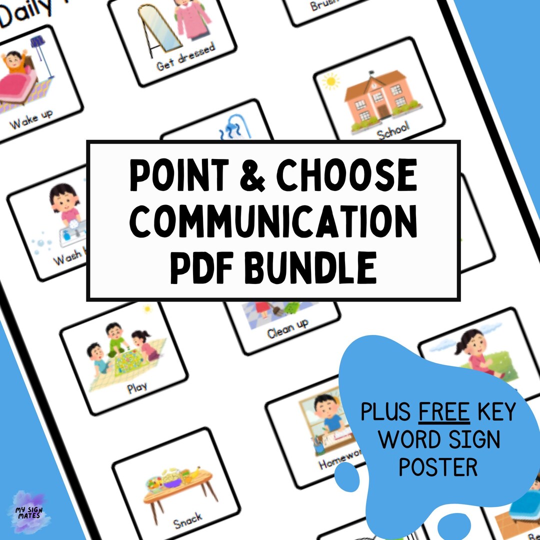 Point & Choose Communication Printable Bundle Visual Aid AAC Point and ...