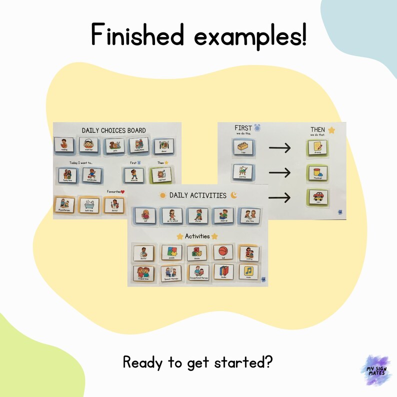 Visual Communication Board Bundle | Printable First Then, Daily Routine ...