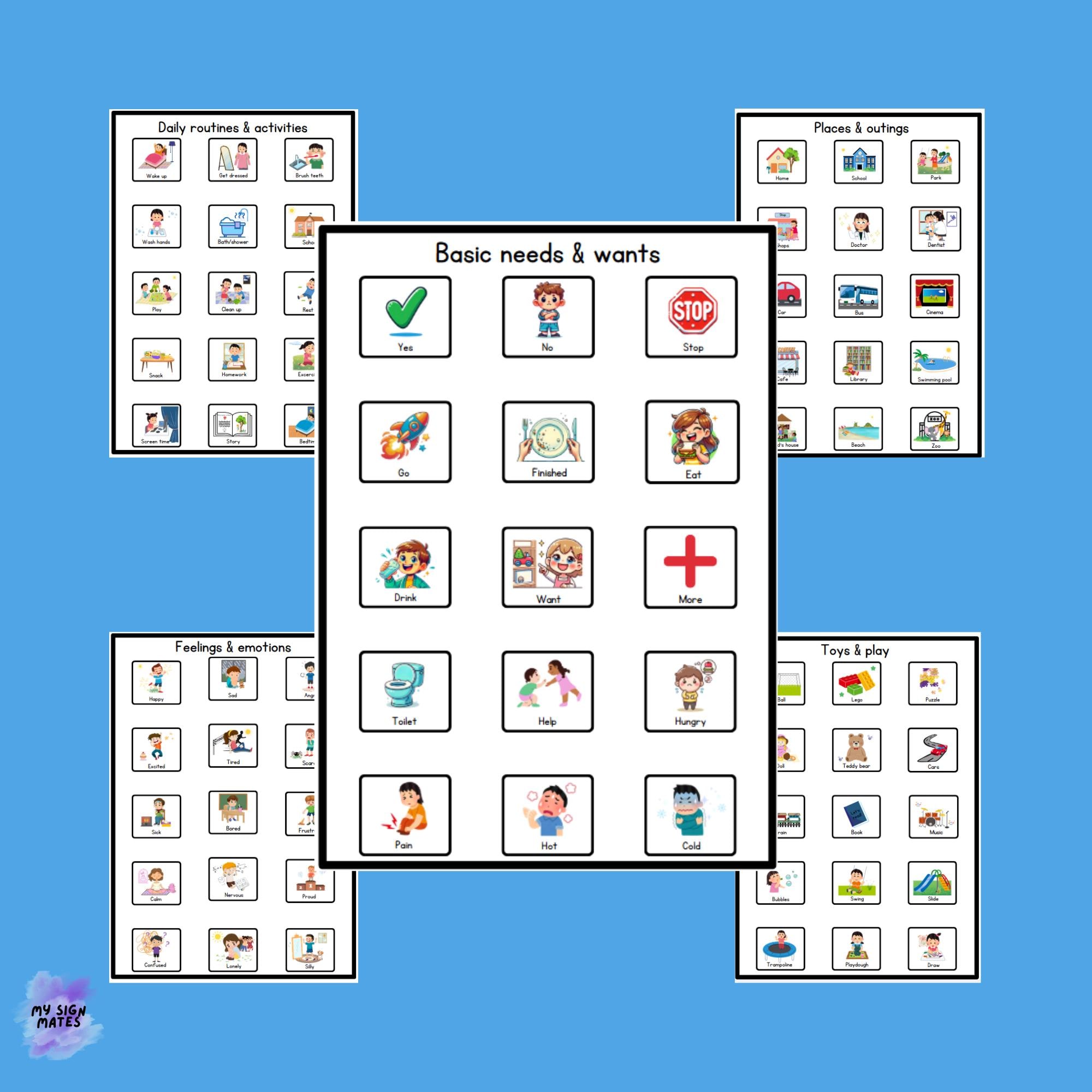 Point & Choose Communication Printable Bundle Visual Aid AAC Point and ...