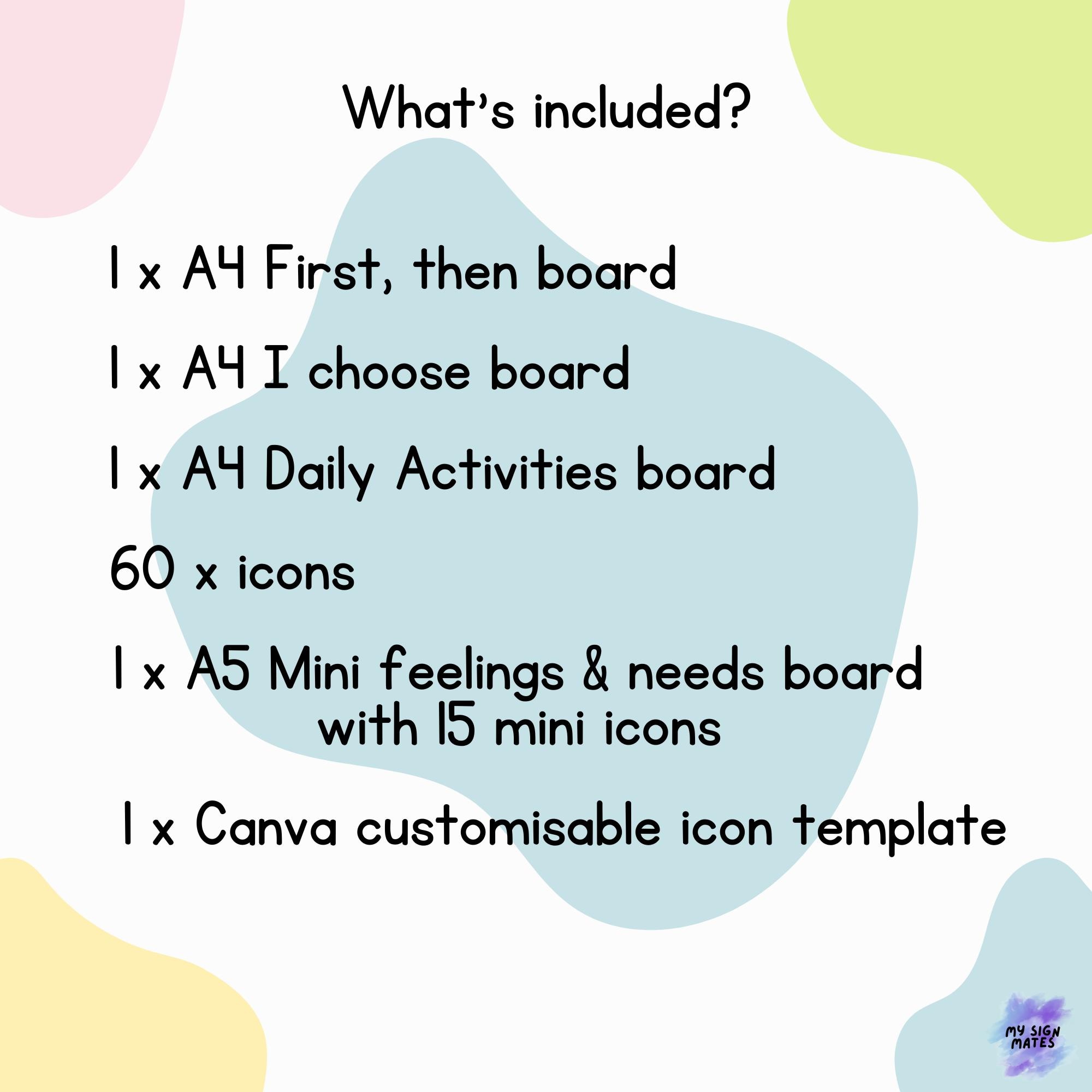 Visual Communication Board Bundle | Printable First Then, Daily Routine ...
