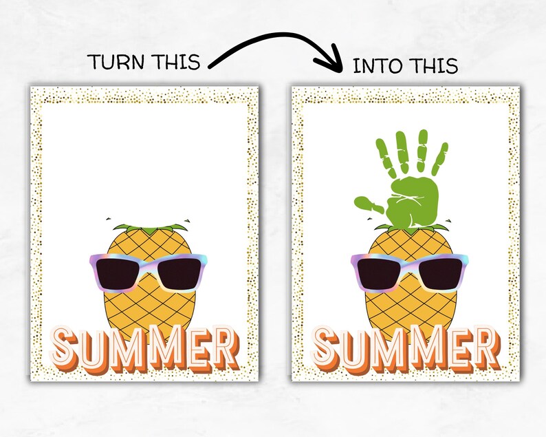 Pineapple Handprint Art Project for Kids, Printable Handprint Art for ...