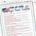 Red, White, and Blue Scavenger Hunt, 4th of July Games for Family, Kids ...