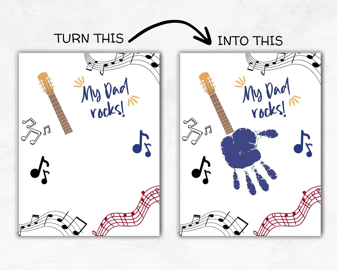 Father's Day Handprint Art, Handprint Craft for Father's Day ...