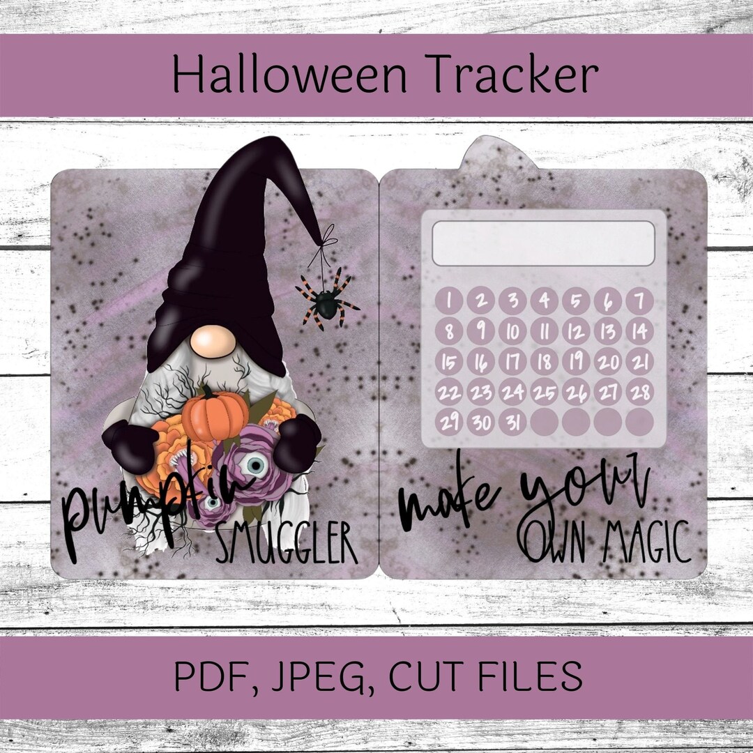 Halloween Gnome Tracker, Halloween Habit Tracker, Habit and Routine ...