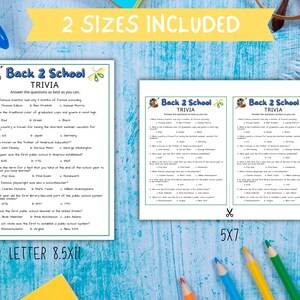 Back to School Trivia Game, Icebreaker Trivia Questions for Kids, First ...