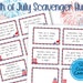Red, White, and Blue Scavenger Hunt, 4th of July Games for Family, Kids ...