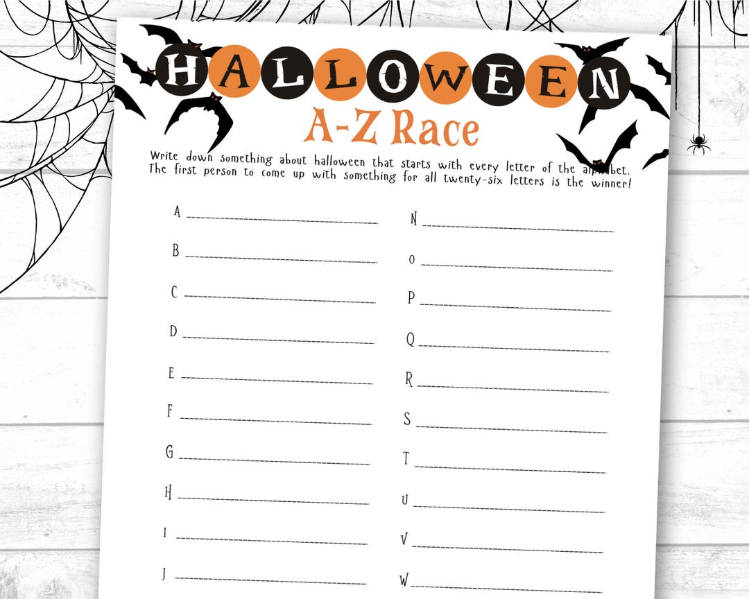 Halloween Alphabet Game, A-Z Halloween Printable Game for Kids and ...