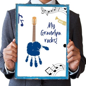 Grandpa Handprint Craft, Handprint Craft, Handprint Printable, Father's ...