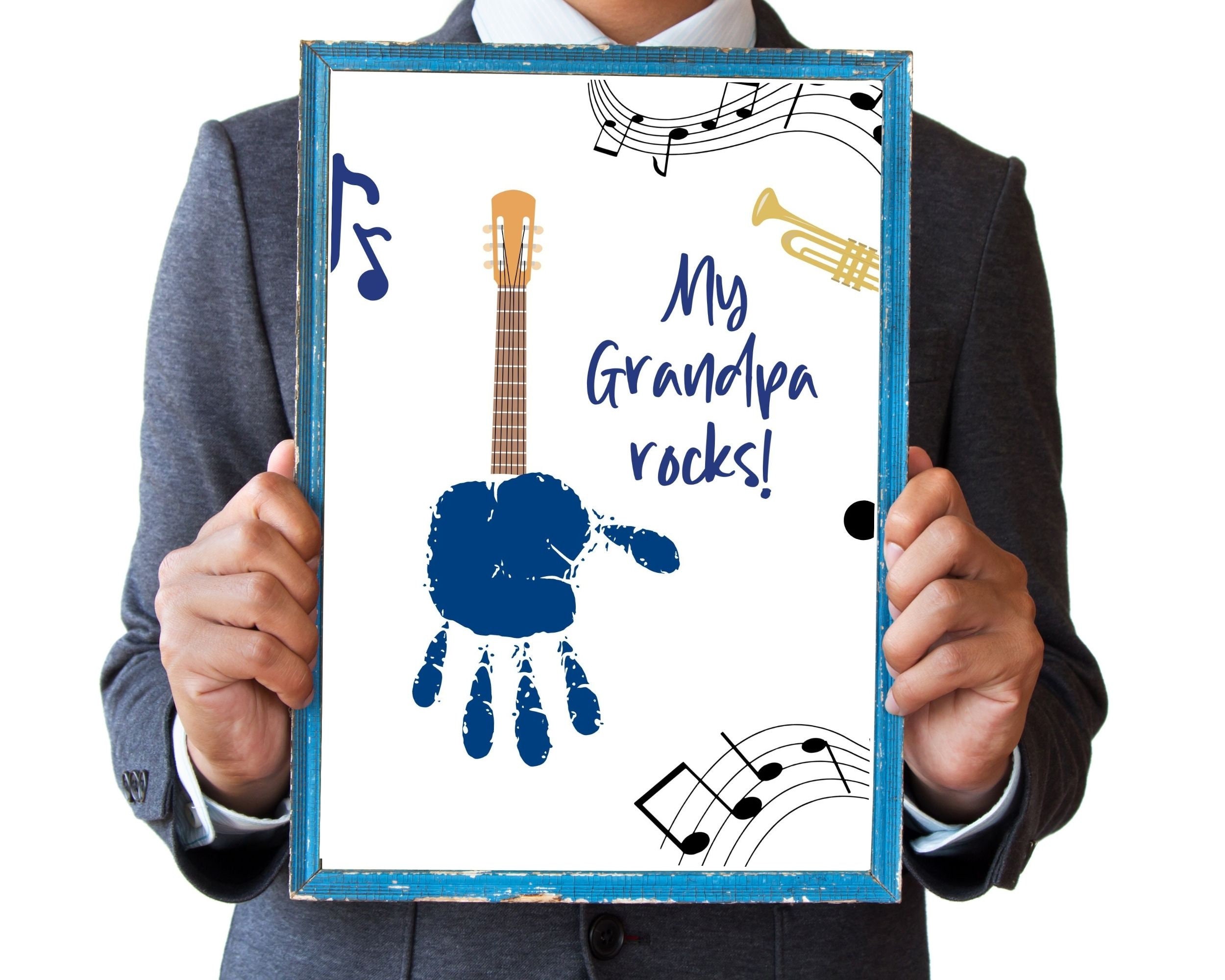 Grandpa Handprint Craft, Handprint Craft, Handprint Printable, Father's ...