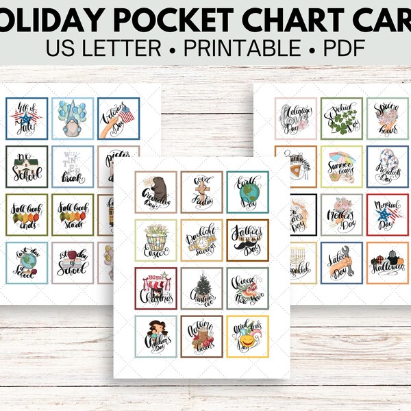 Pocket Chart Printables - Etsy