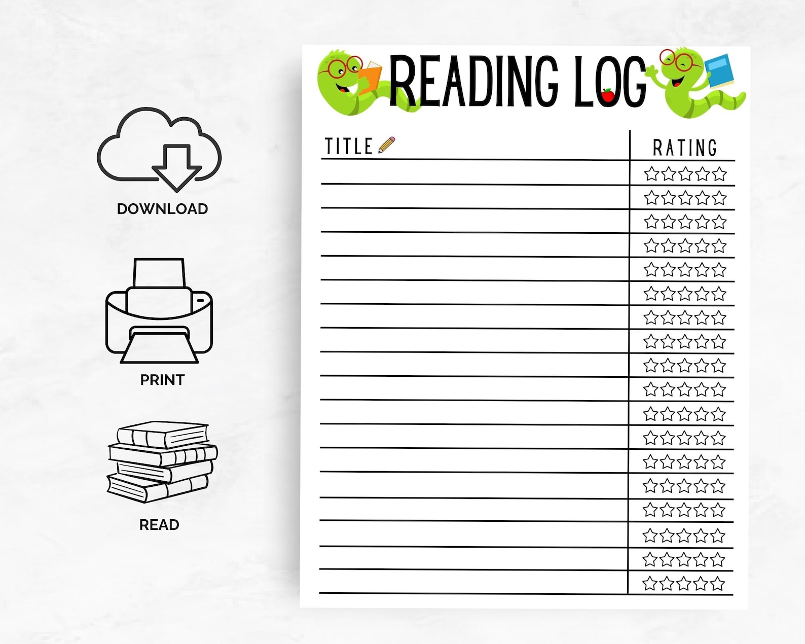 Printable Bookmarks for Kids, Book Log Printable for Kids, Reading ...