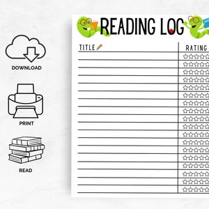 Reading Log for Kids, Kids Reading Tracker, Summer Reading Tracker ...