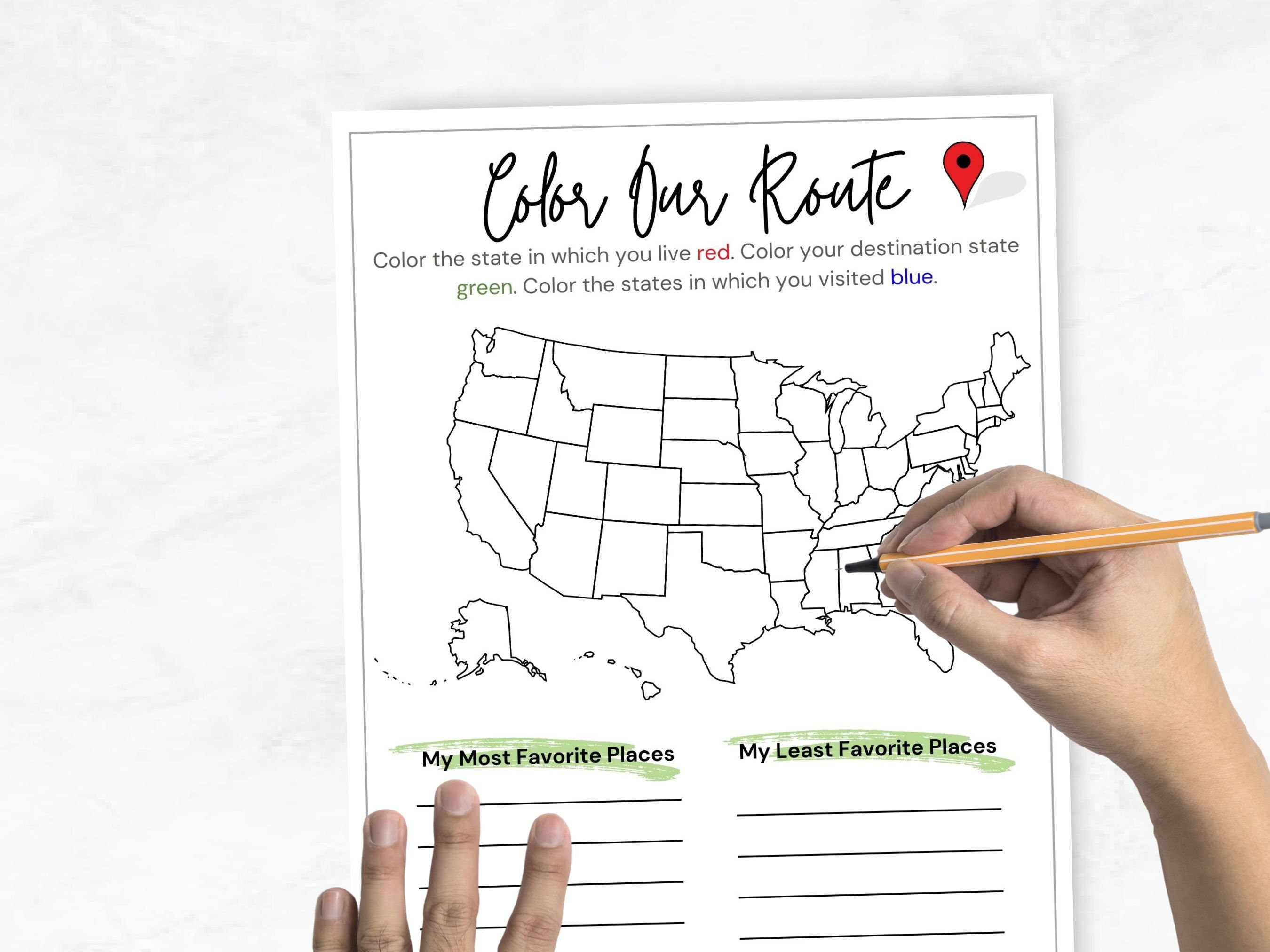 Kid's Road Trip Planner, Kids Travel Journal, Kids Travel Planner, Road ...