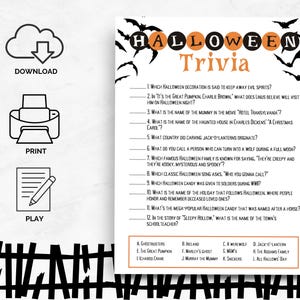 Halloween Trivia Questions, Halloween Trivia Game, Halloween Activities ...