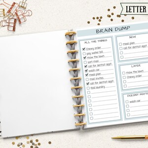 Brain Dump Printable, Brain Dump Template, To-do List, Minimalist ...