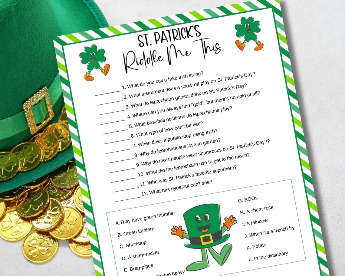 St. Patrick's Day Riddles, St. Patrick's Day Trivia, Funny St. Patrick ...