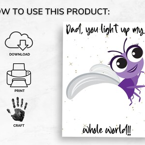 Father's Day Handprint Art, DIY Gift for Dad, Handprint Craft for Dad ...