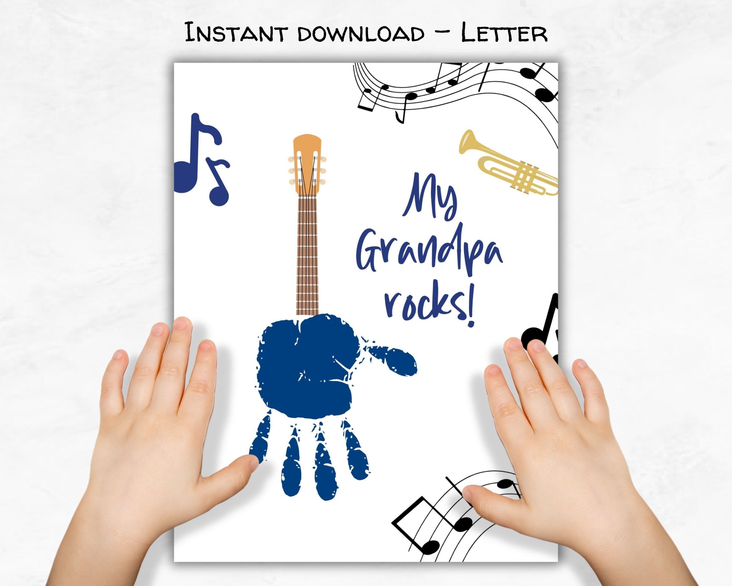 Grandpa Handprint Craft, Handprint Craft, Handprint Printable, Father's ...