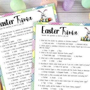 Easter Trivia Game, Easter Games Printable, Easter Family Game, Easter ...
