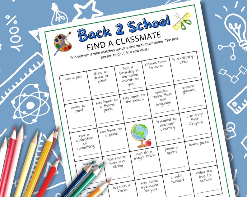 Find Someone Who, Back to School BINGO Game, Find the Guest BINGO, Get ...
