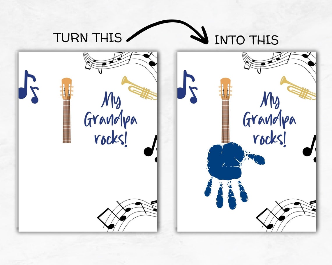 Grandpa Handprint Craft Printable, Father's Day Printable From Kids ...