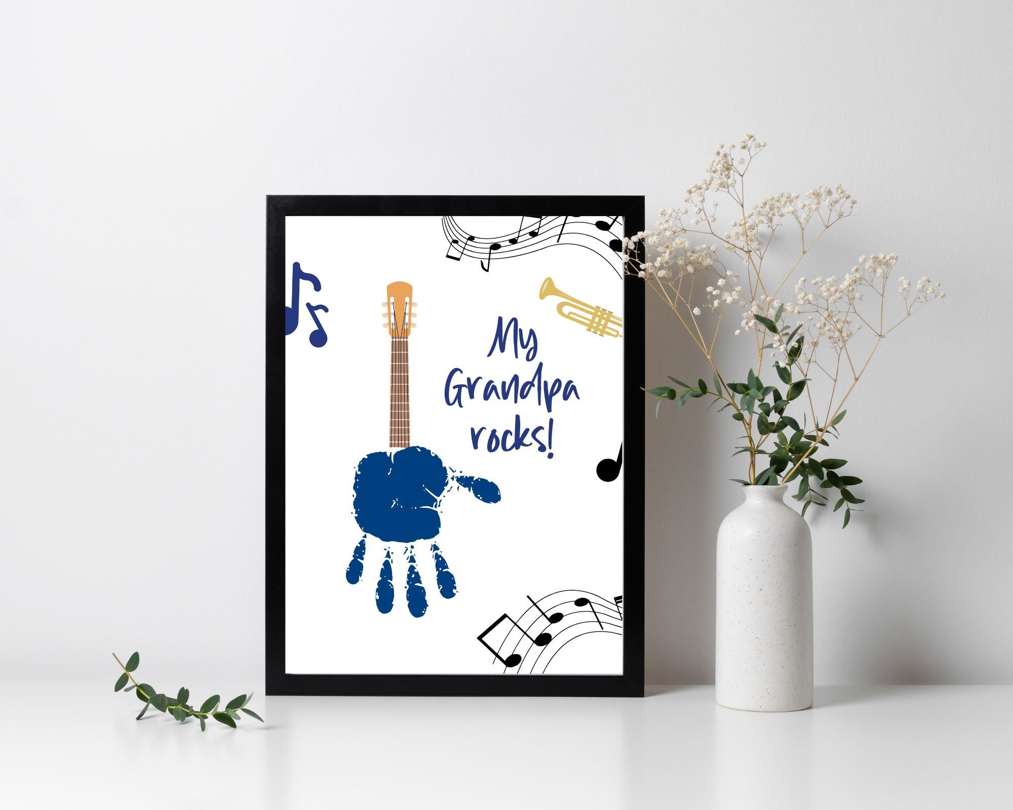 Grandpa Handprint Craft, Handprint Craft, Handprint Printable, Father's ...