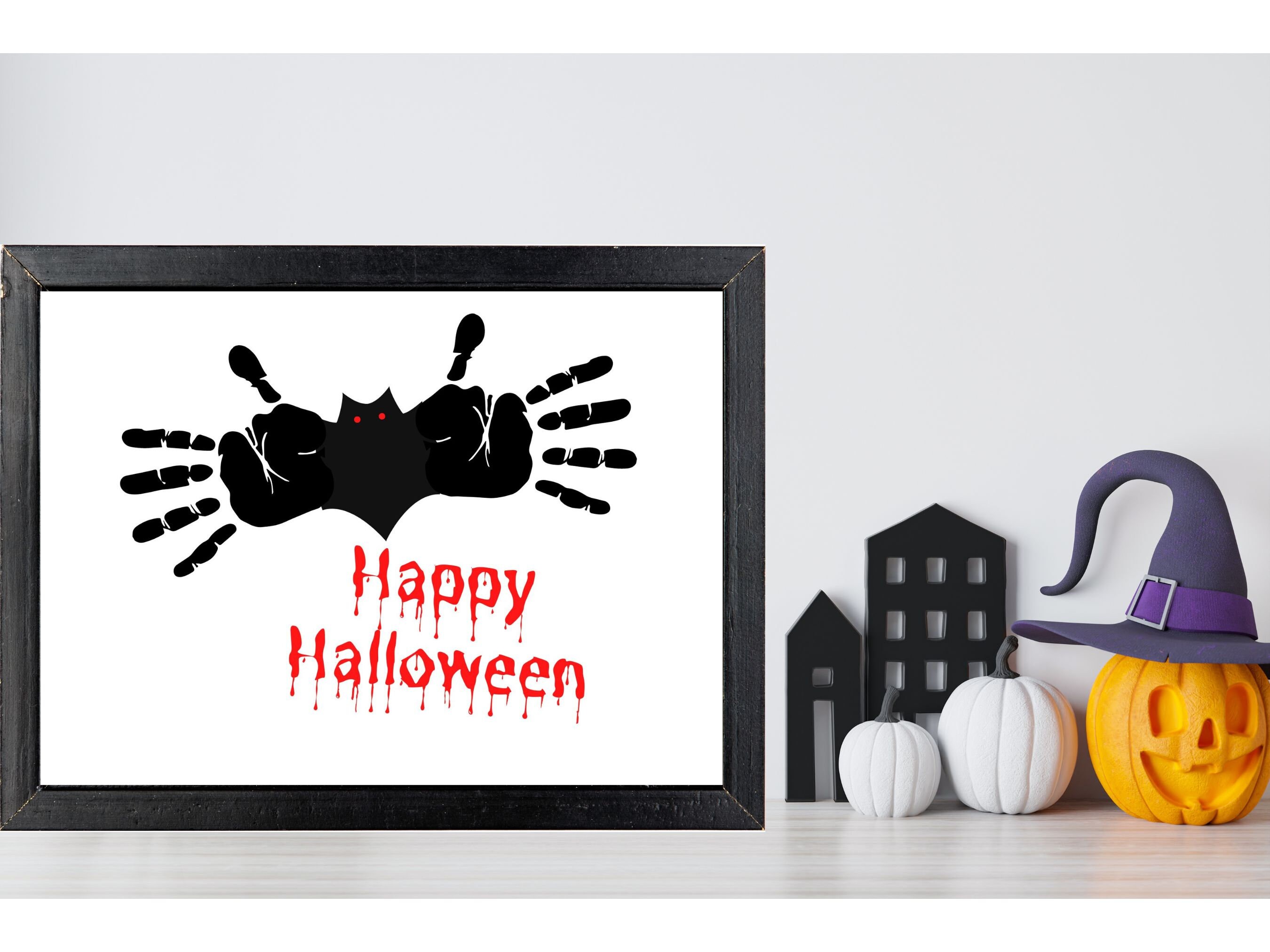 Halloween Handprint Art for Kids, Halloween Craft, Handprint Halloween ...