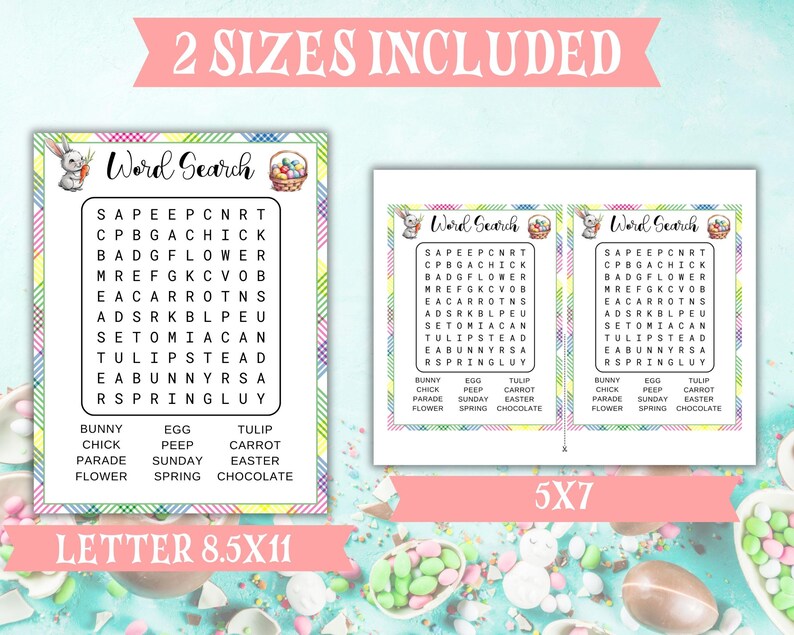 Easter Word Search Puzzles for Kids, Easter Activity Printable for Kids ...