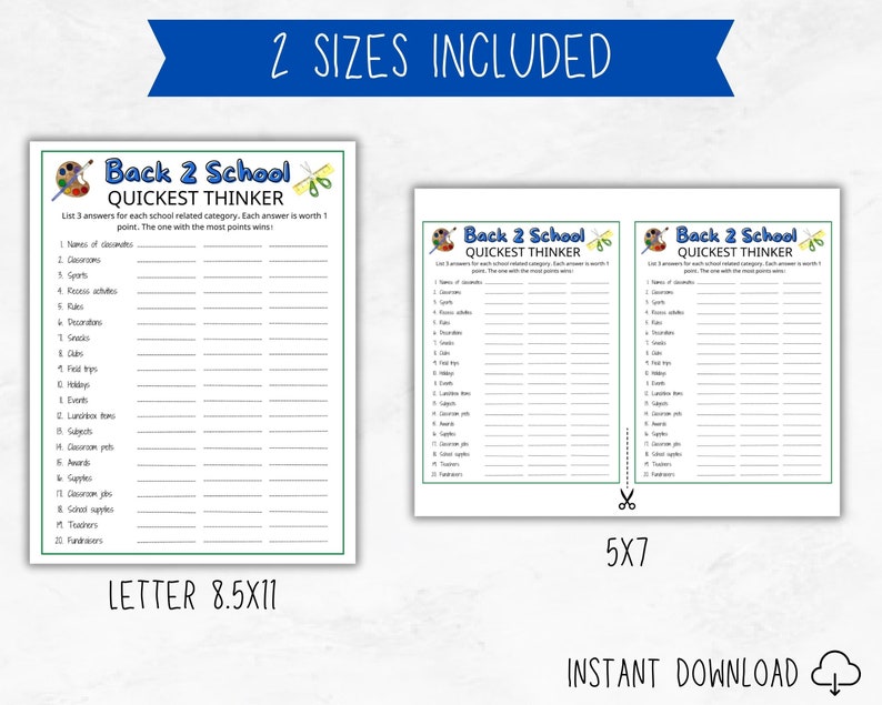 Back to School Party Games, Back to School Games, Icebreaker Games for ...