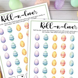 Printable Easter Roll and Race Dice Game for Kids, Fun Roll and Cover ...