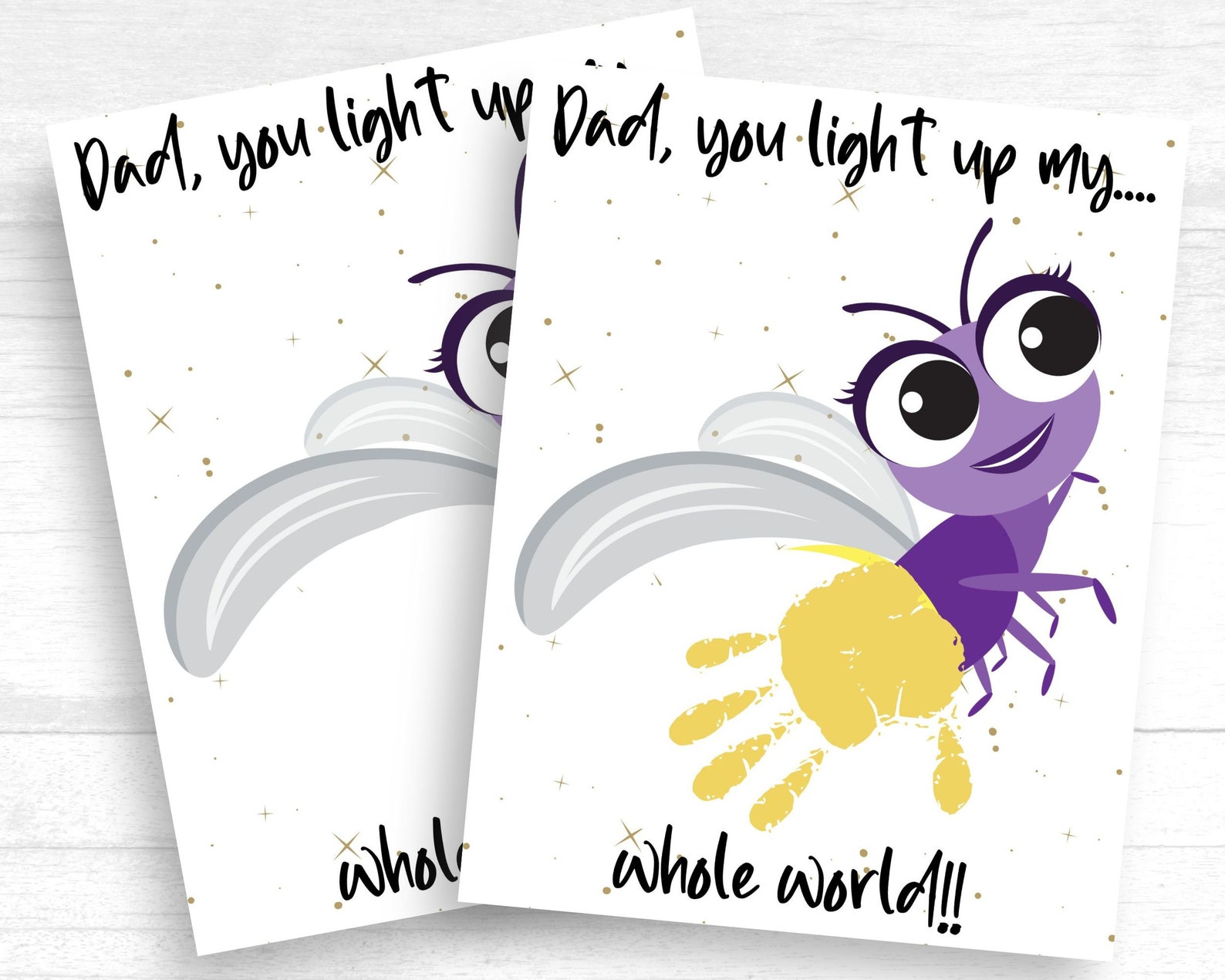 Father's Day Handprint Art, DIY Gift for Dad, Handprint Craft for Dad ...