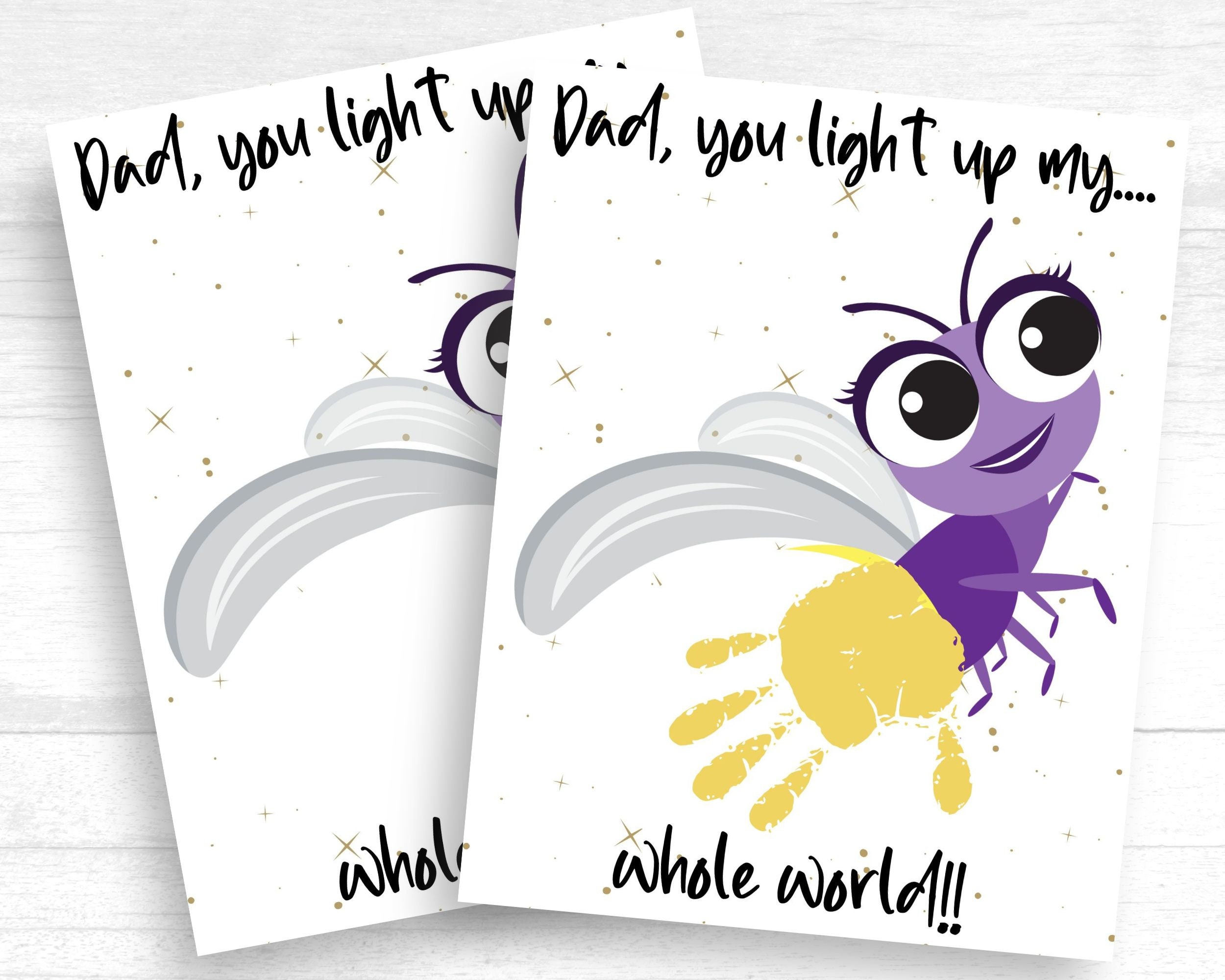 Father's Day Handprint Art, DIY Gift for Dad, Handprint Craft for Dad ...