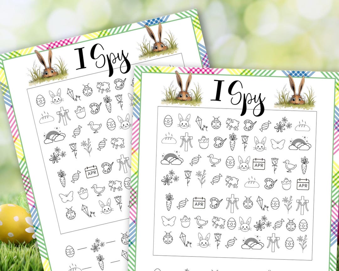 Easter I Spy Printable Game, Seek and Find Game for Kids, I Spy ...