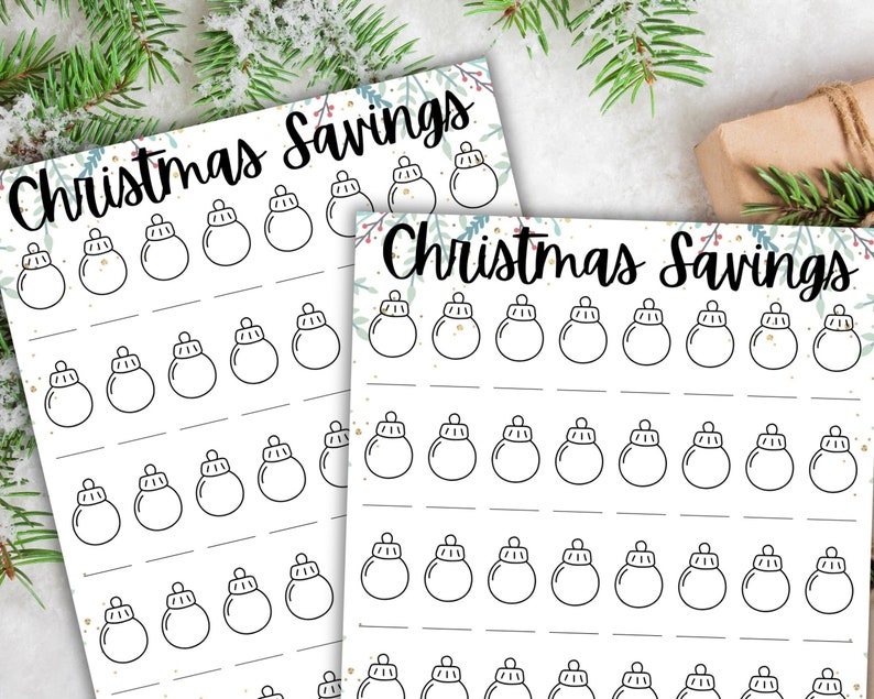Christmas Savings Tracker PDF, Savings Plan Printable, Christmas ...