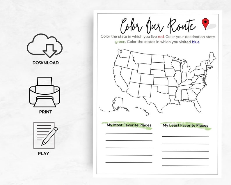 Kid's Road Trip Planner, Kids Travel Journal, Kids Travel Planner, Road ...