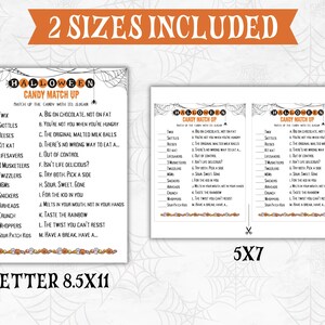 Halloween Trivia Candy Match Game, Halloween Candy Guessing Game ...