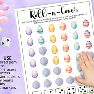 Printable Easter Roll and Race Dice Game , Roll and Cover Dice Game ...