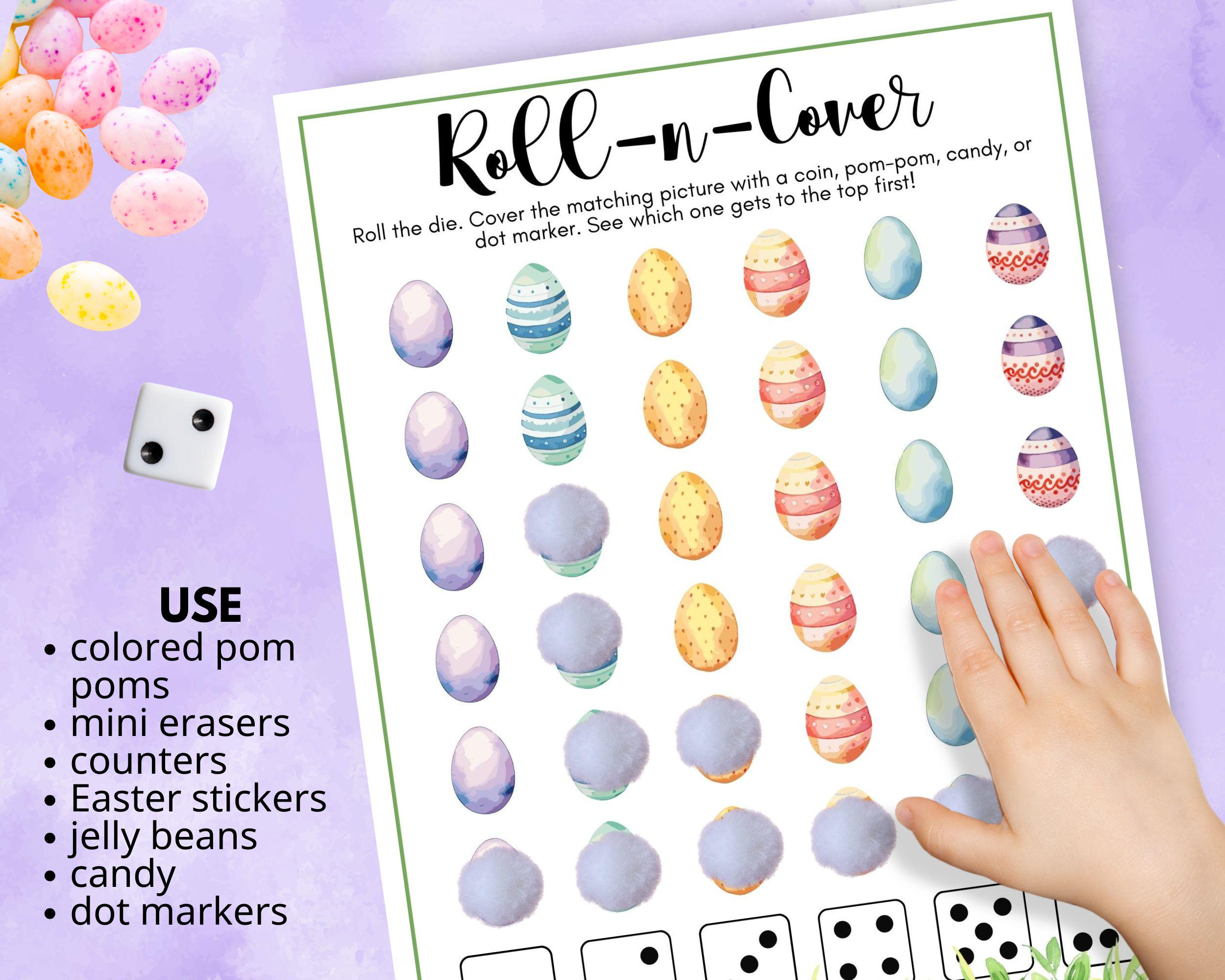 Printable Easter Roll and Race Dice Game , Roll and Cover Dice Game ...