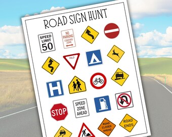 Printable Road Sign Bingo - Etsy Canada