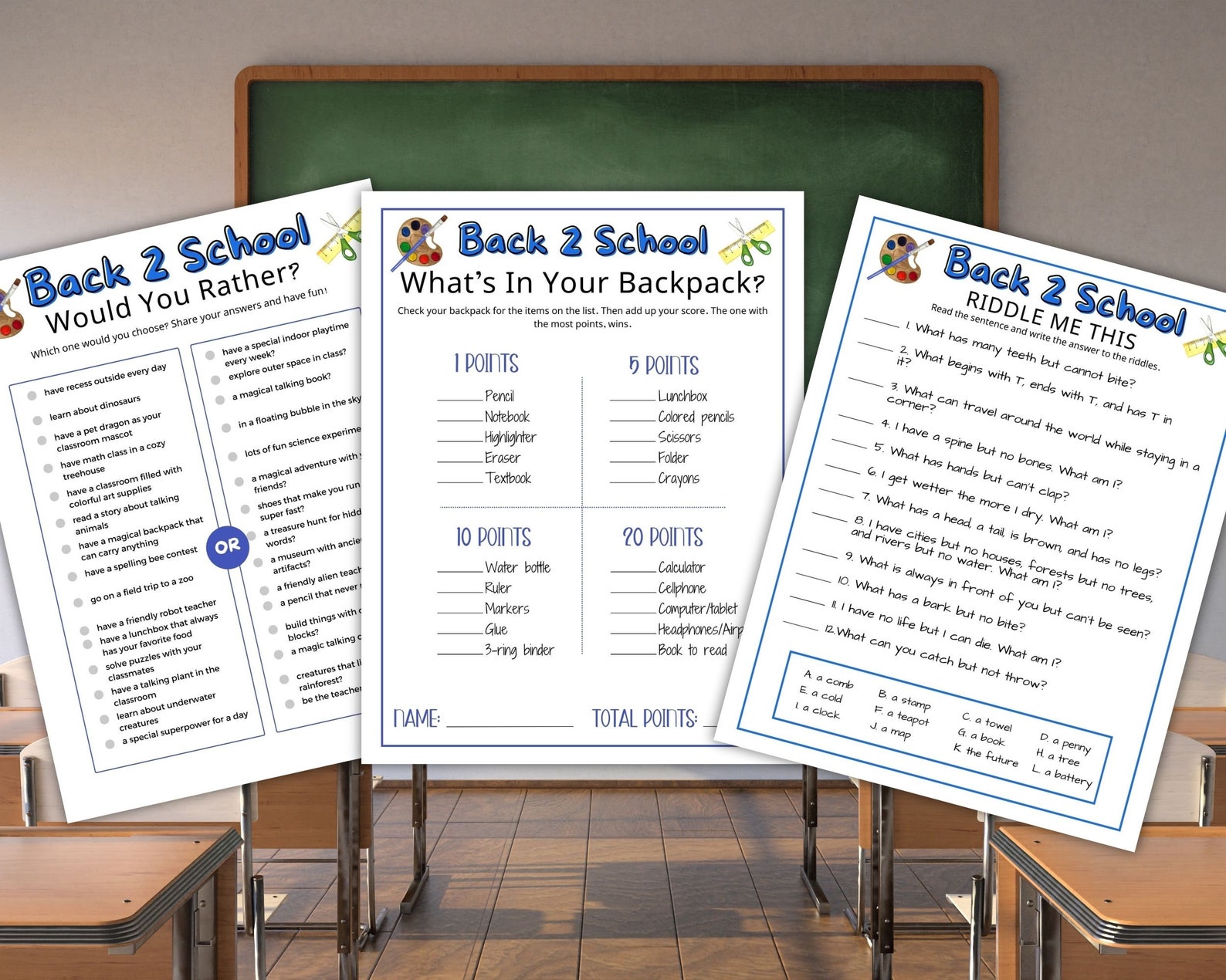 Back to School Party Games, Back to School Games, Icebreaker Games for ...