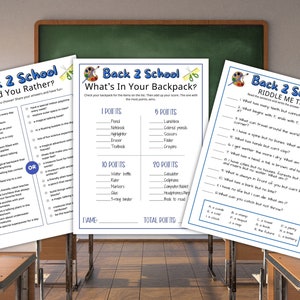 Back to School Party Games, Back to School Games, Icebreaker Games for ...