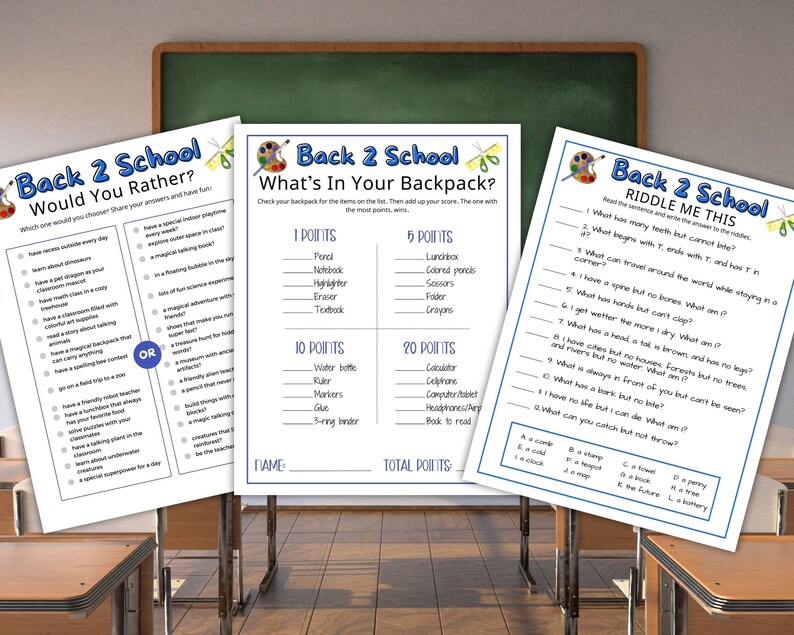 Back to School Party Games, Back to School Games, Icebreaker Games for ...