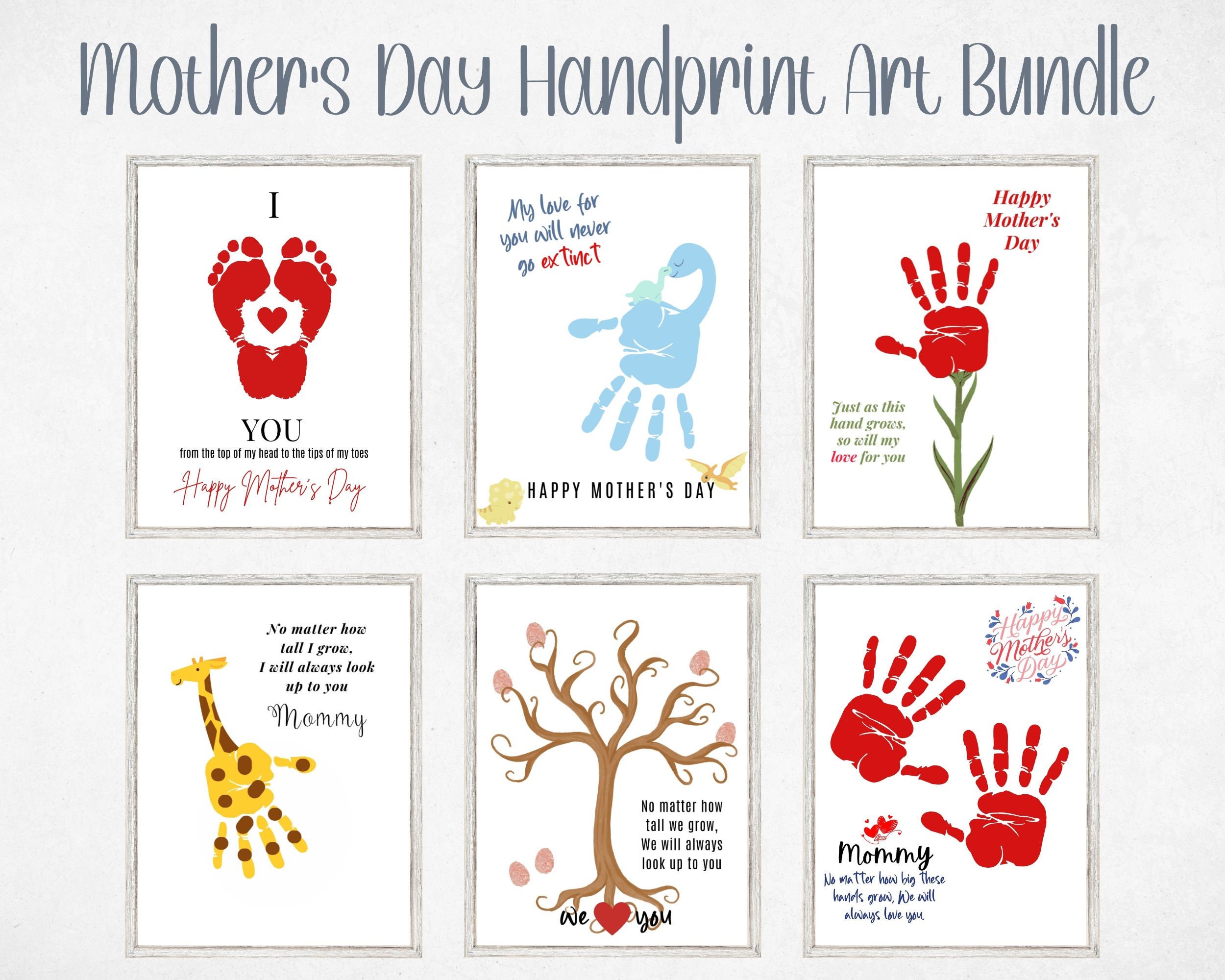 Handprint Keepsake for Mom, Mother's Day Handprint Art, Handprint Art ...