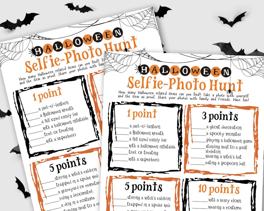 Halloween Phone Scavenger Hunt, Halloween Games for Teens and Adults ...